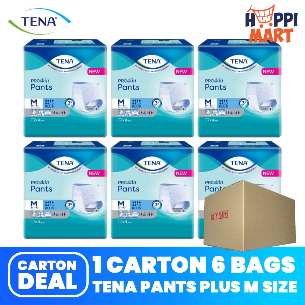 Tena PROskin Pants Plus Adult Diapers M9 (M Size) / L8 (L Size) / XL12 (XL Size) [Carton Deal ...