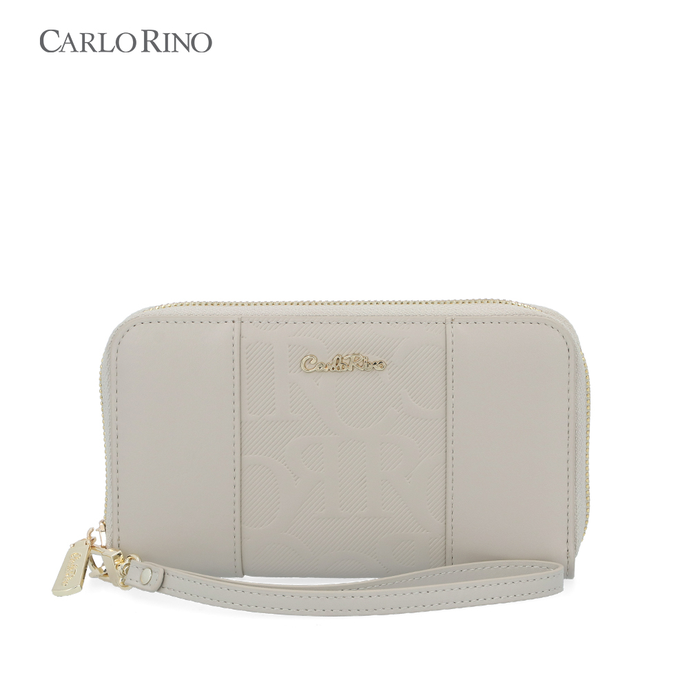 Carlo Rino Khaki Gabrielle Zip-Around Wallet | Shopee Malaysia