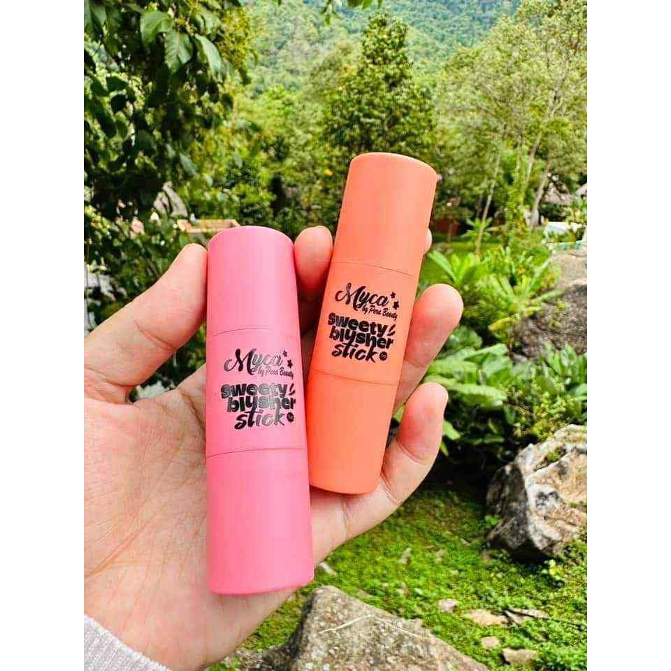 𝐑𝐄𝐀𝐃𝐘 𝐒𝐓𝐎𝐂𝐊 New MYCA Blusher Stick | 2 in 1 blusher with brush Sweety ...