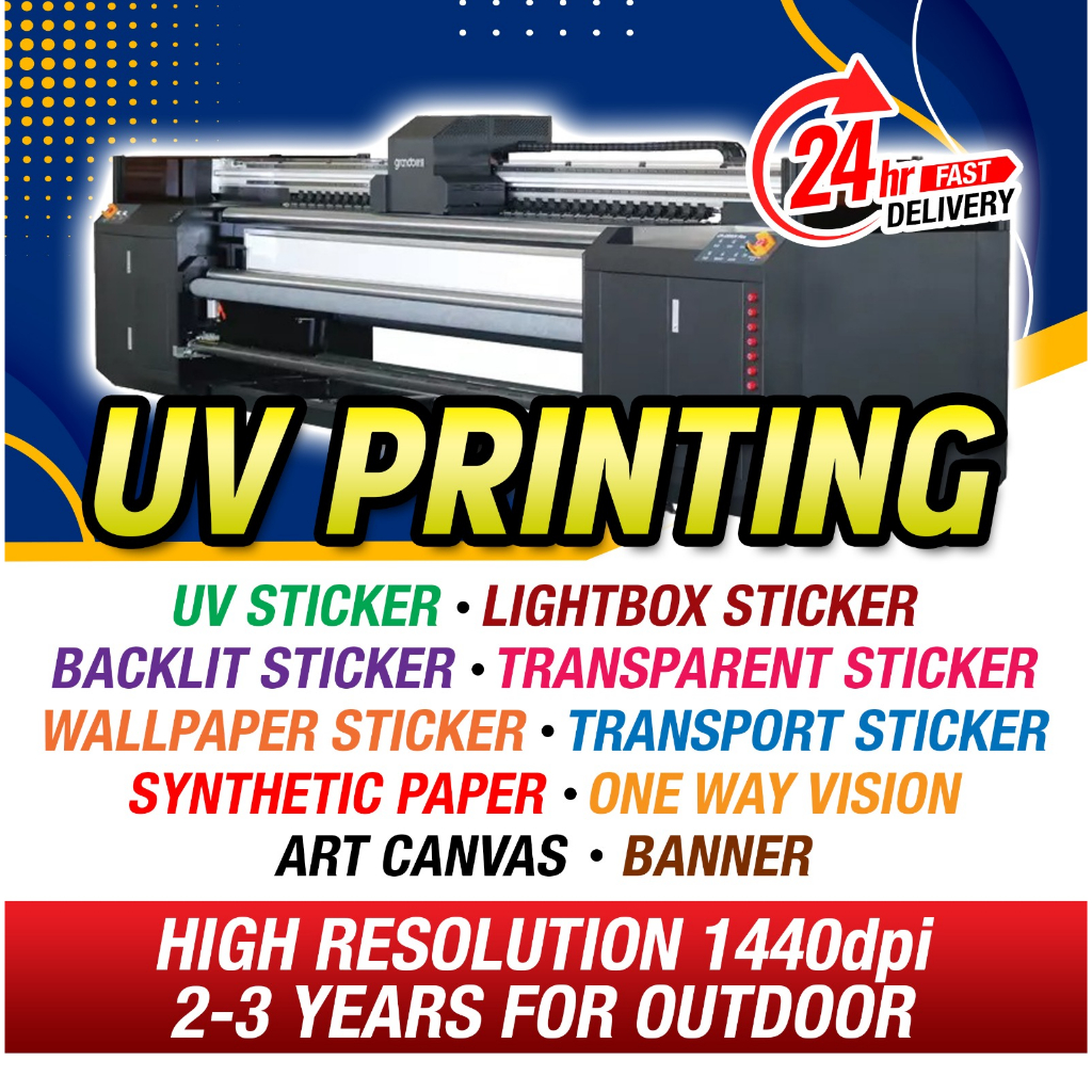 UV PRINT STICKER / Backlit Sticker / White Sticker / Transparent ...