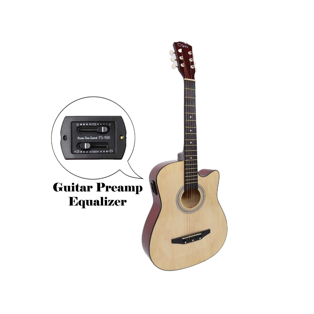 TECHNO CUTAWAY ACOUSTIC GUITAR 38 INCH with truss rod | Shopee Malaysia