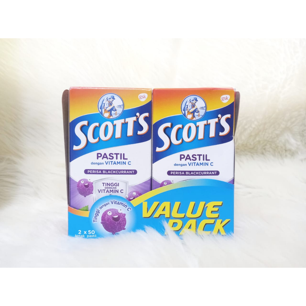 Scott's Vitamin C Pastilles Blackcurrant Value Twin Pack (2 x 50's ...