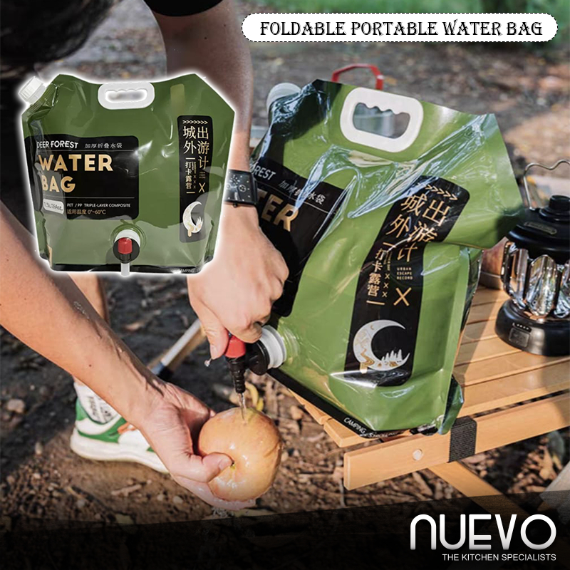 Portable Water Container With Faucet 7.5L Collapsible Water Bag Outdoor ...