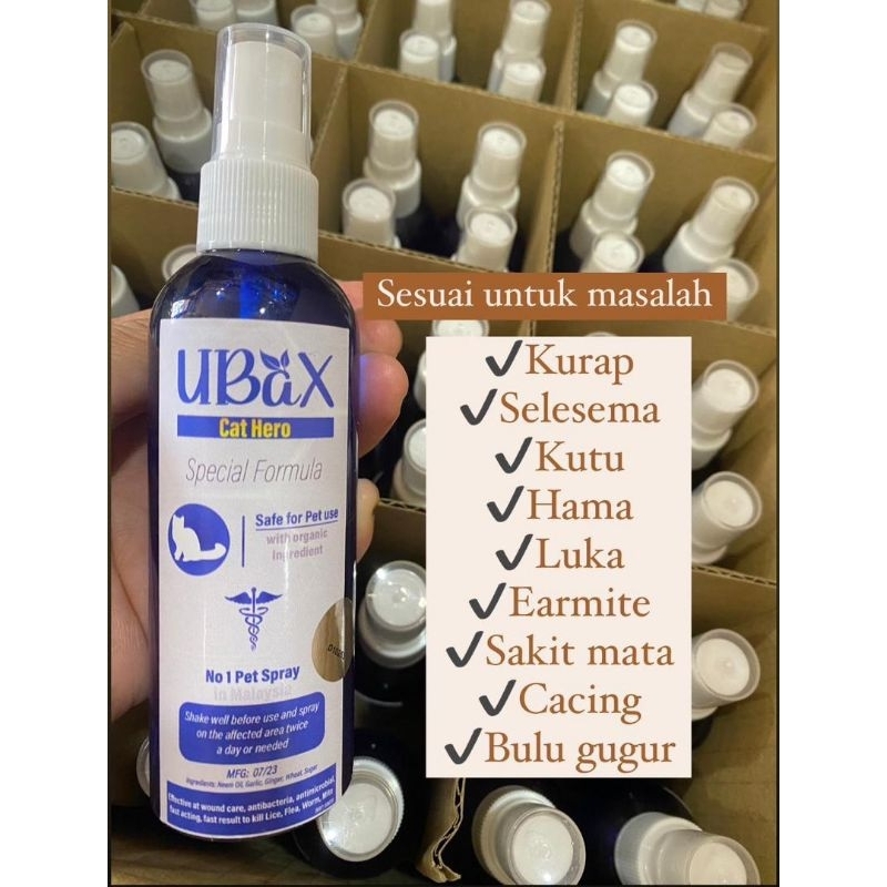 🔥 ORIGINAL HQ | READY STOCK🔥UBAX KUCING CAT HERO SPRAY UBEX LUKA,SAKIT MATA KUTU KURAP HAMA ...
