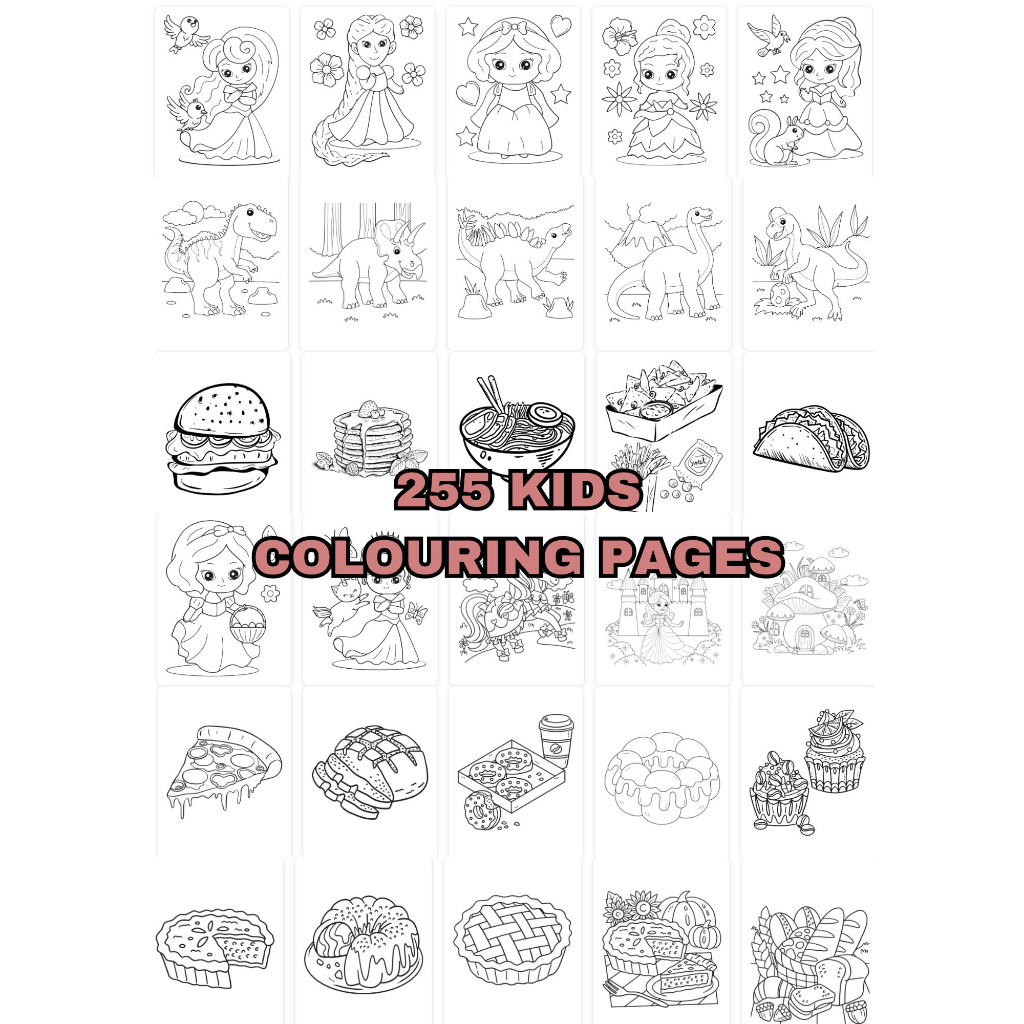 [PDF] 255 Colouring Pages /Unicorn Printables/ Princess page /Printable ...