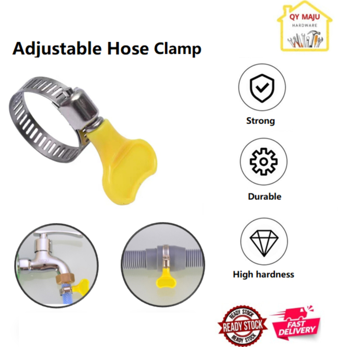 Hose Clip with Handle Adjustable Rubber Pipe Clip Paip Air Getah Kunci ...