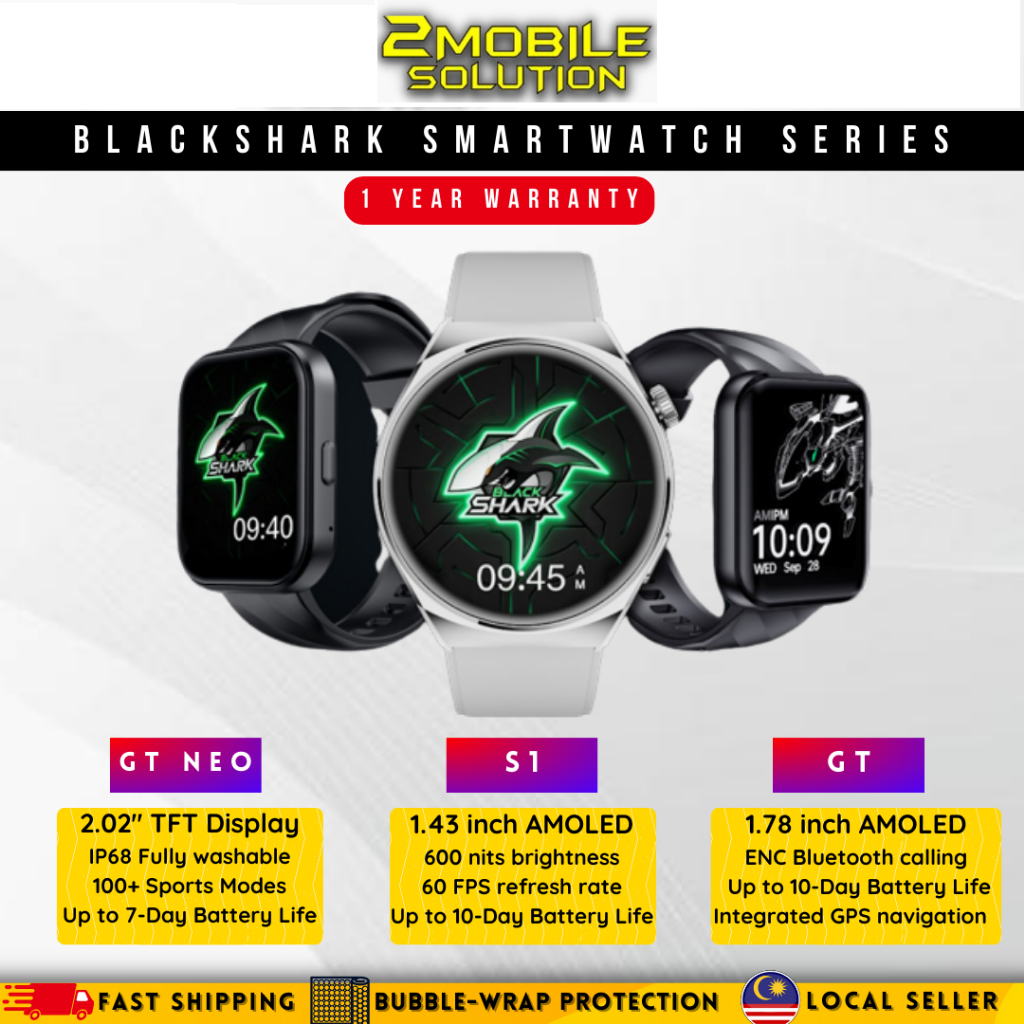 [MY SET] Black Shark Smart Watch S1 / GT / GT Neo Smartwatch [ENC ...