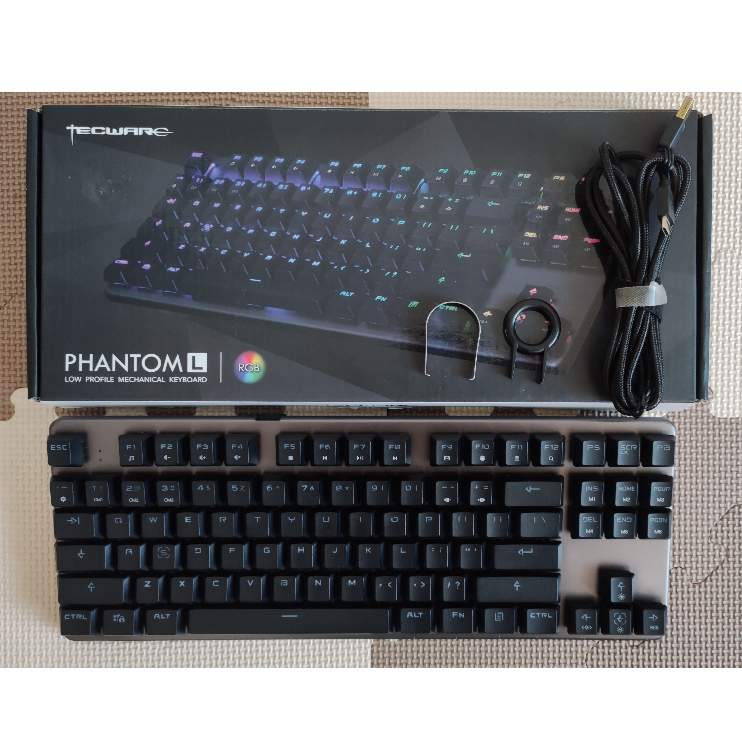 TECWARE PHANTOM L LOW PROFILE RGB TKL 87 KEY MECHANICAL KEYBOARD - BLUE ...