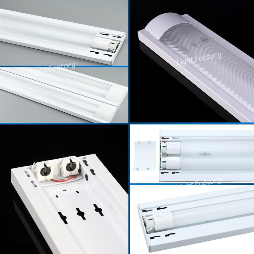 LED T8 Louver Fitting T8 Fitting Single Circuit Double Circuit Frosted Casing For T8 LED Double ...