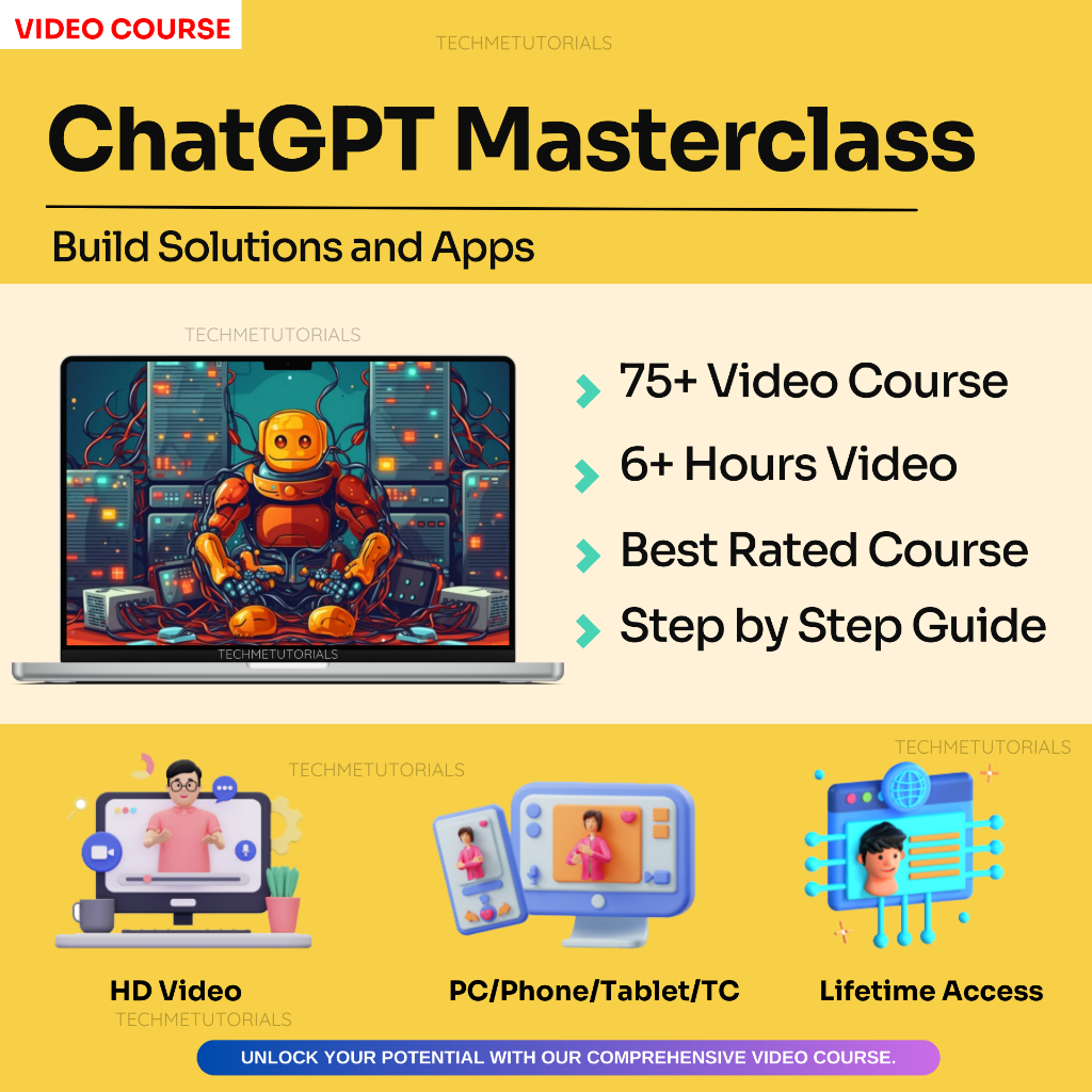 ChatGPT Masterclass - Build Solutions and Apps with ChatGPT | ChatGpt Course ChatGpt 4 Chat Gpt ...