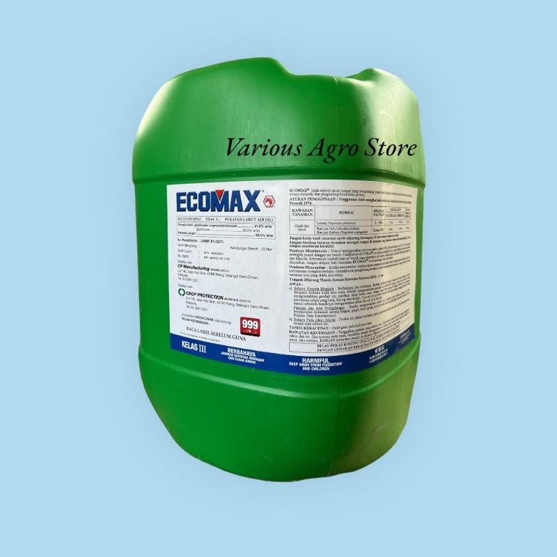 20L ECOMAX Glyphosate 41% Weed Killer Herbicide Racun Rumput | Shopee ...