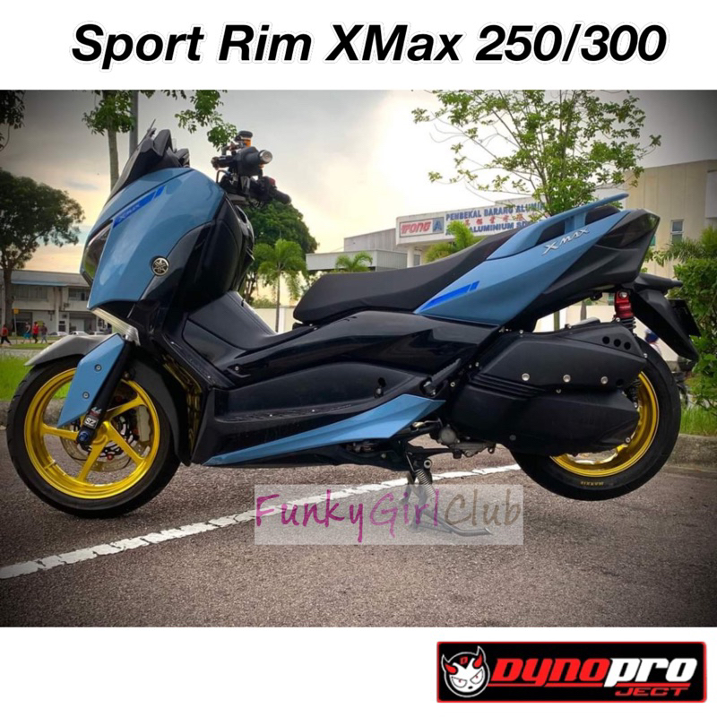 Dynopro Racing Yamaha Xmax 250 300 CNC Alloy Forged Sport Rim Fr 3.5x15 ...