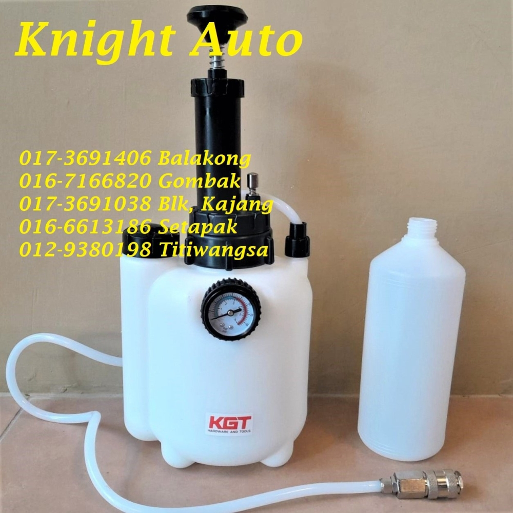 KGT Brake Fluid Bleeder Kit, Manual Oil Change Bleeding Tool, 3L Tank ...