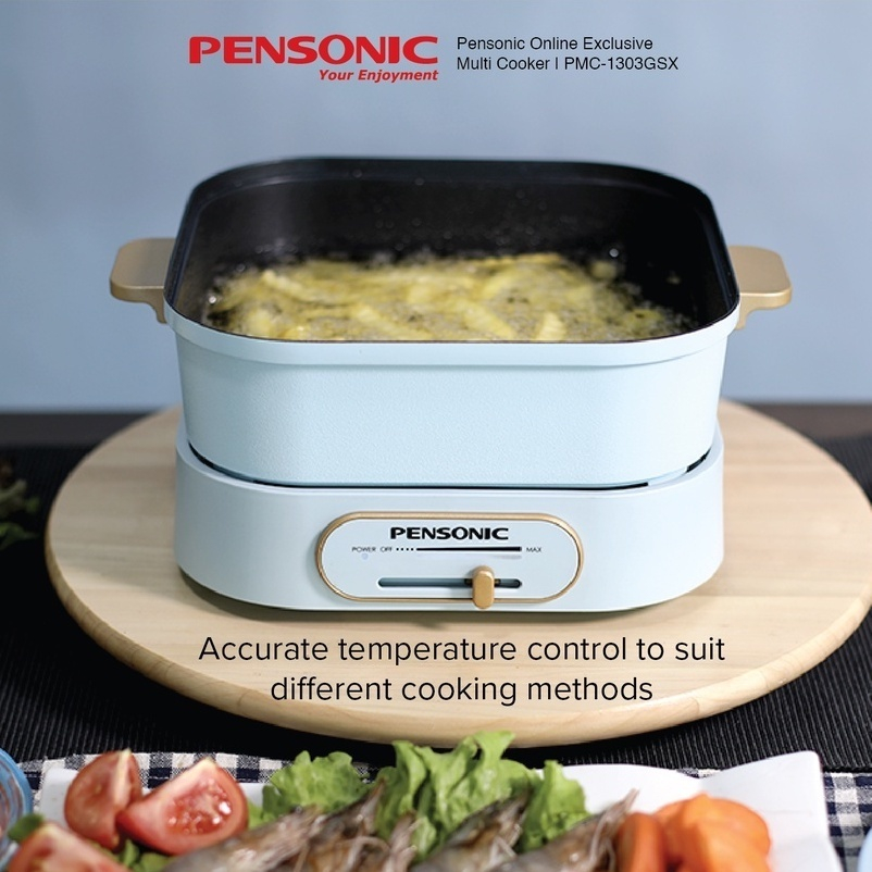 Pensonic Electric Cooker Multi Cooker with Non Stick Grill Pan Pot ...