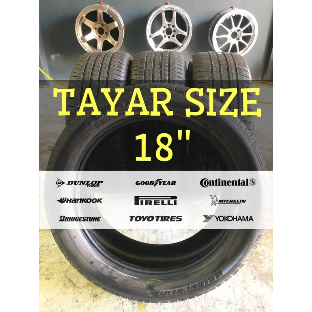 TAYAR TERPAKAI GRED A DAN B SAIZ 18 " | Shopee Malaysia