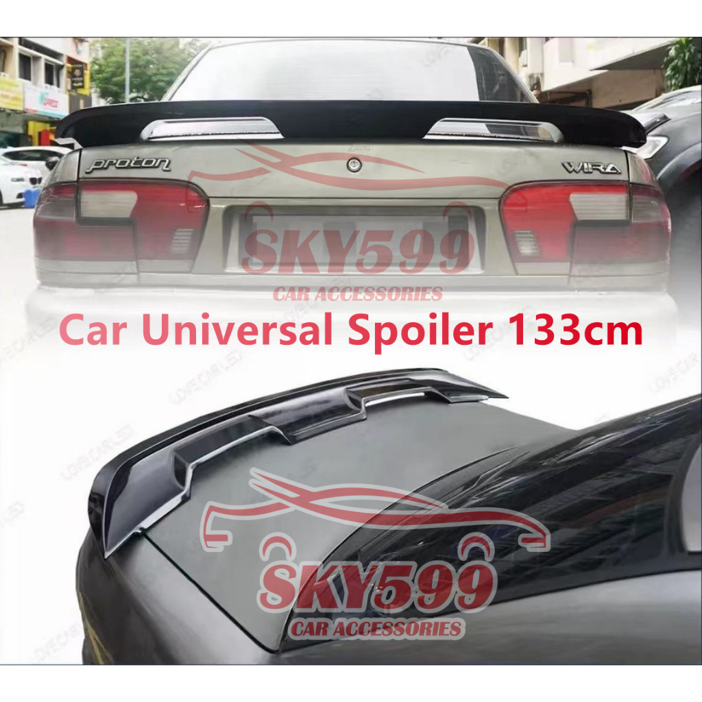 Universal Car Sedan Spoiler Saloon Rear Trunk Spoiler Black Carbon Gt ...