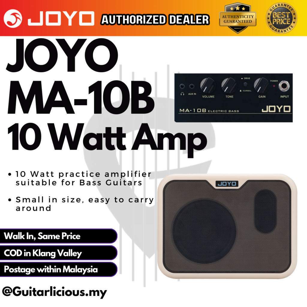 JOYO 10watt Portable Bass Amplifier Active Speaker ( MA-10B / MA10B / MA-10 ) | Shopee Malaysia
