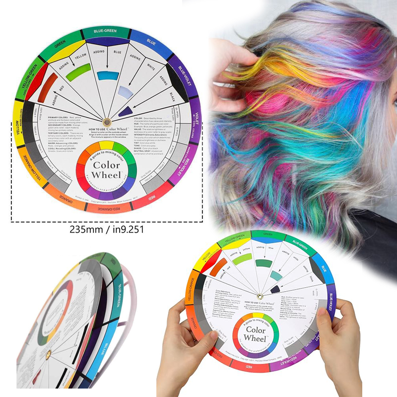 (23.5cm)Color Wheel Hair Dye Color Mixing Color Theory for Salon ...
