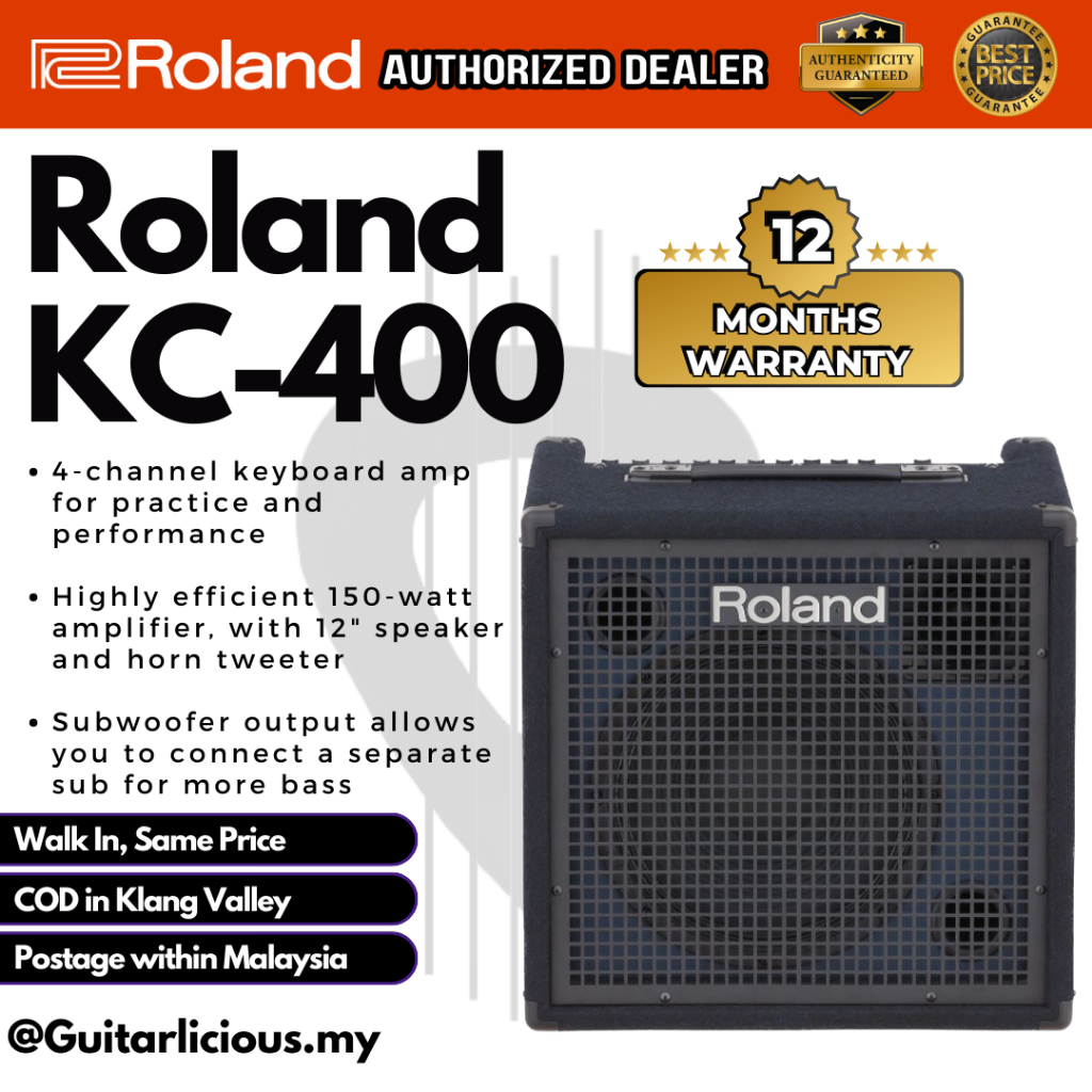 Roland KC-400 150-Watt 12inch 4-Channel Keyboard Amplifier ( KC400 / KC ...