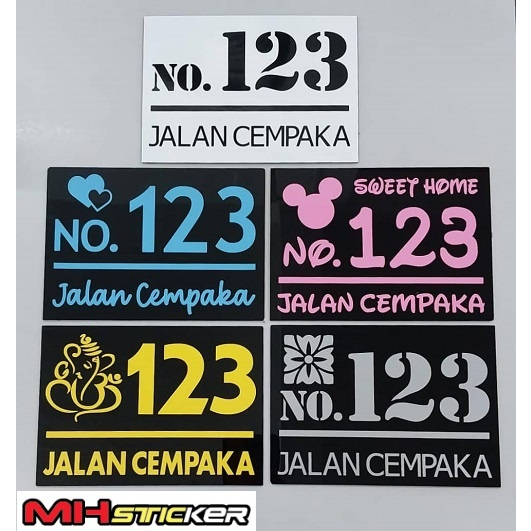 Plat akrilik alamat rumah dengan pelekat nombor-Bahagian 2 Home address ...