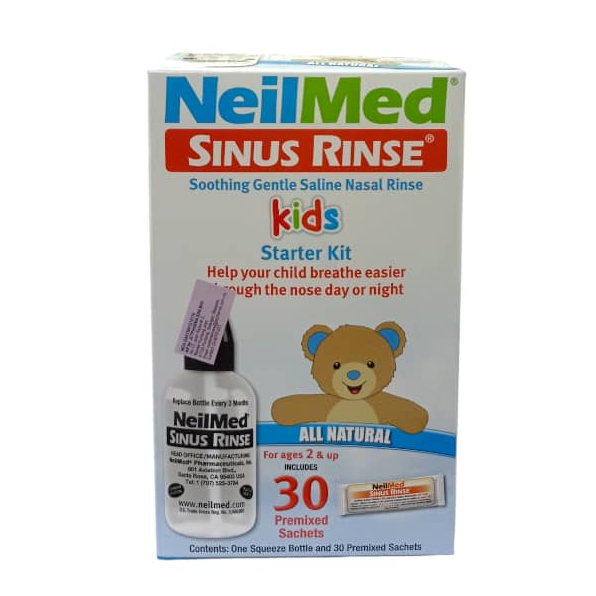 NEILMED Sinus Rinse Kids Starter Kit (1 Bottle + 30 Sachets) [Exp: 3/ ...