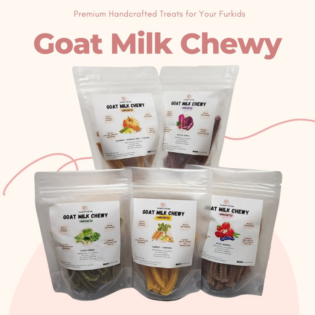 Goat Milk Chewy - Classic [60g/18 sticks] - Dental Chew. Dog Treats. | Shopee Malaysia