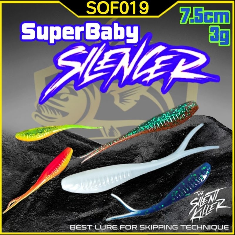 【SoF019】Super Baby Silencer 7.5cm 3g Floating Soft Plastic Soft Bait ...