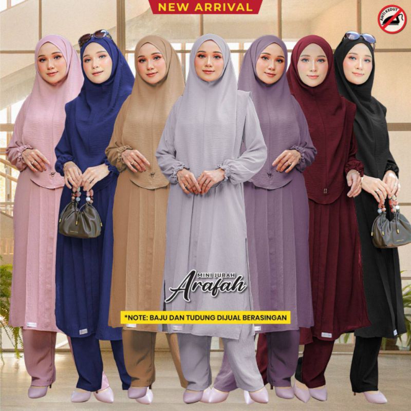 Mini Jubah Arafah Suit Muslimah Labuh Ironless Mesra Umrah Haji Travel ...