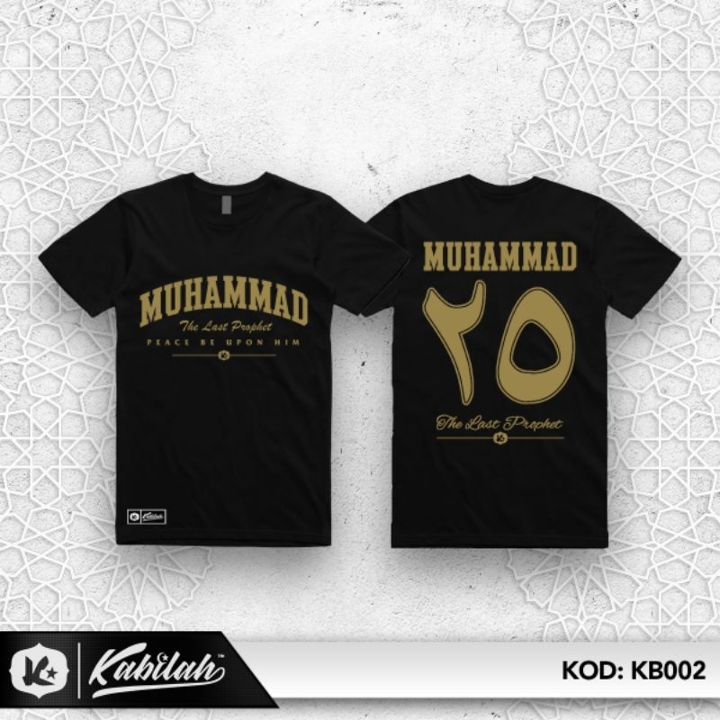 (KB002) MUHAMMAD 25 // Islamic T-shirt, Cotton, Jersey, Short & Long ...