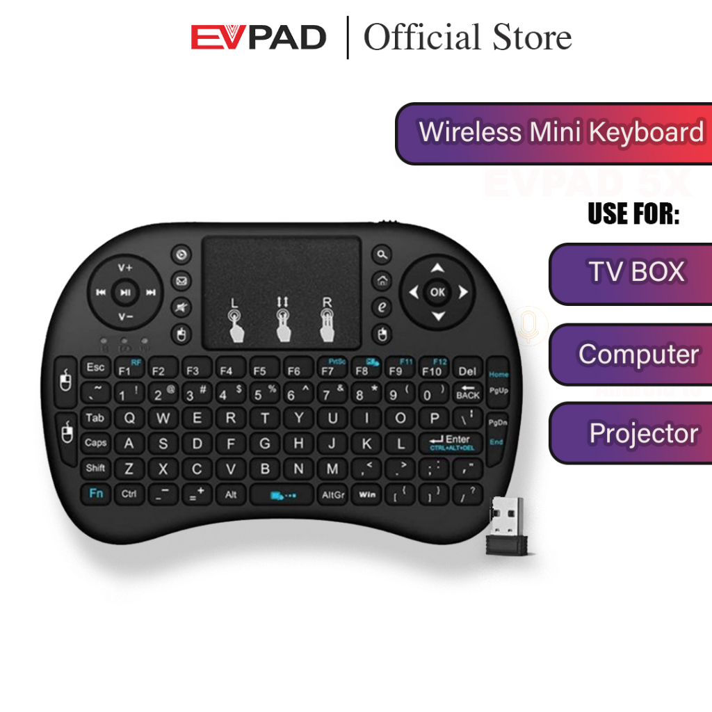 i8 Mini Keyboard 2.4Ghz Dongle with Touchpad For Ps4, Tv Box, Gaming ...
