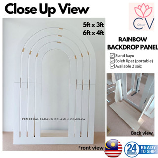 Wood Panel Backdrop Kayu Photobooth Wedding Frame Marriage Party DIY l ...