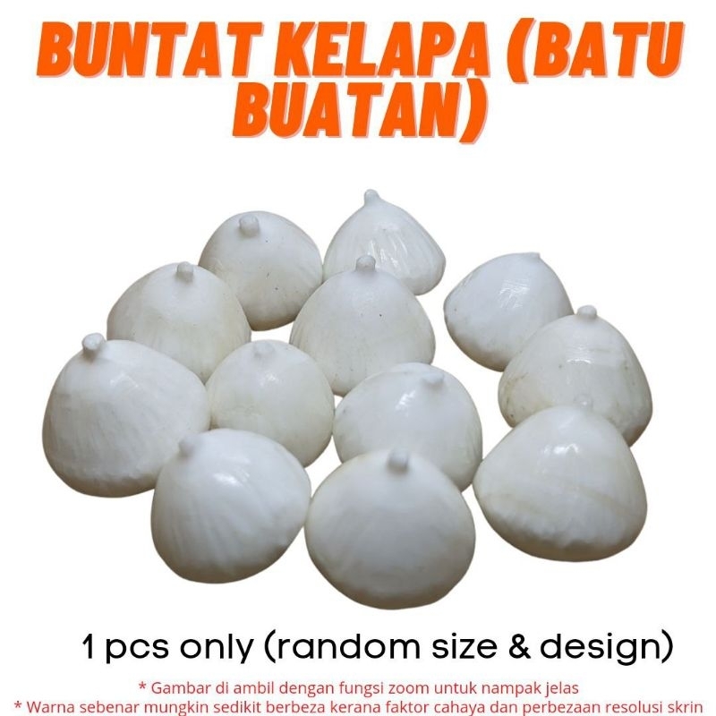 Buntat Kelapa / Batu Buatan / Batu Permata Tanpa Sarung Cincin | Shopee ...