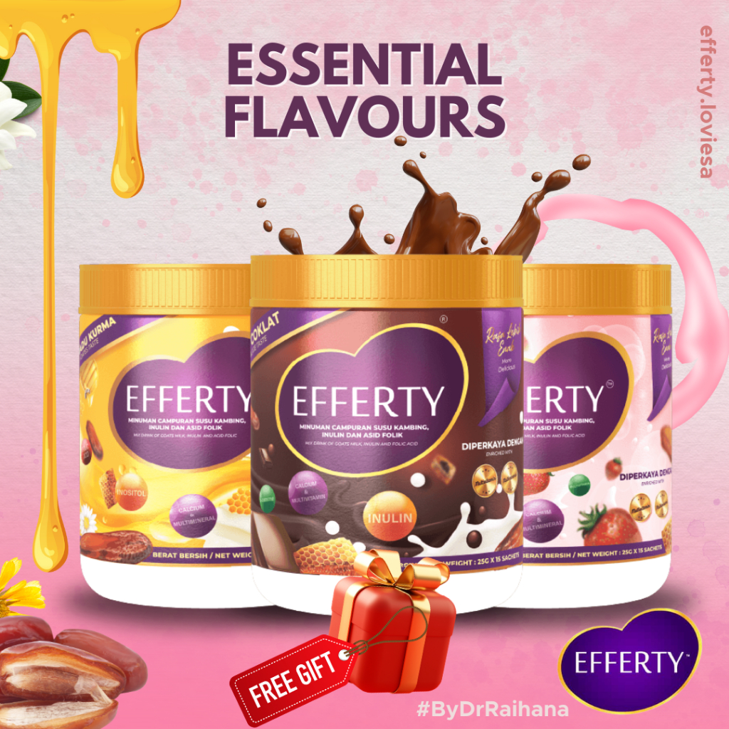 EFFERTY ESSENTIAL FLAVOUR MINUMAN CAMPURAN SUSU KAMBING, VITAMIN, DAN MINERAL | Shopee Malaysia