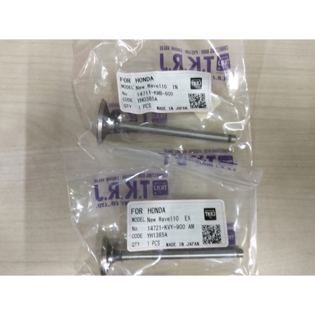 HONDA WAVE110 VALVE INTAKE / EXHAUST IN / EX 100% ORIGINAL TKRJ JAPAN ...