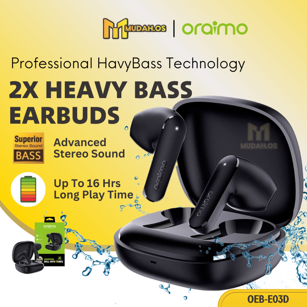 ORAIMO TWS Wireless Stereo Bass Earbuds MDE03D ANC Noise Cancelling ...