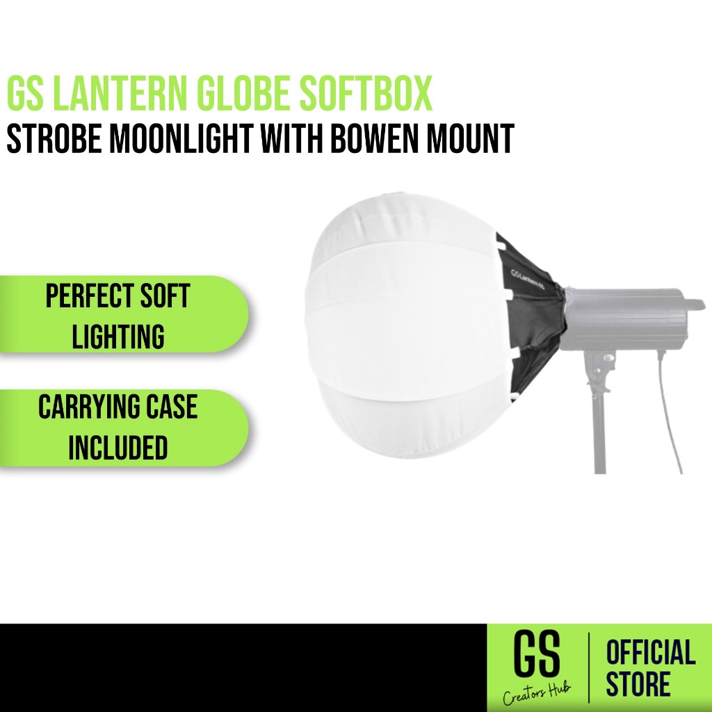 GS Lantern Globe Softbox Easy Fold For LED Light/Studio Flash/Strobe ...