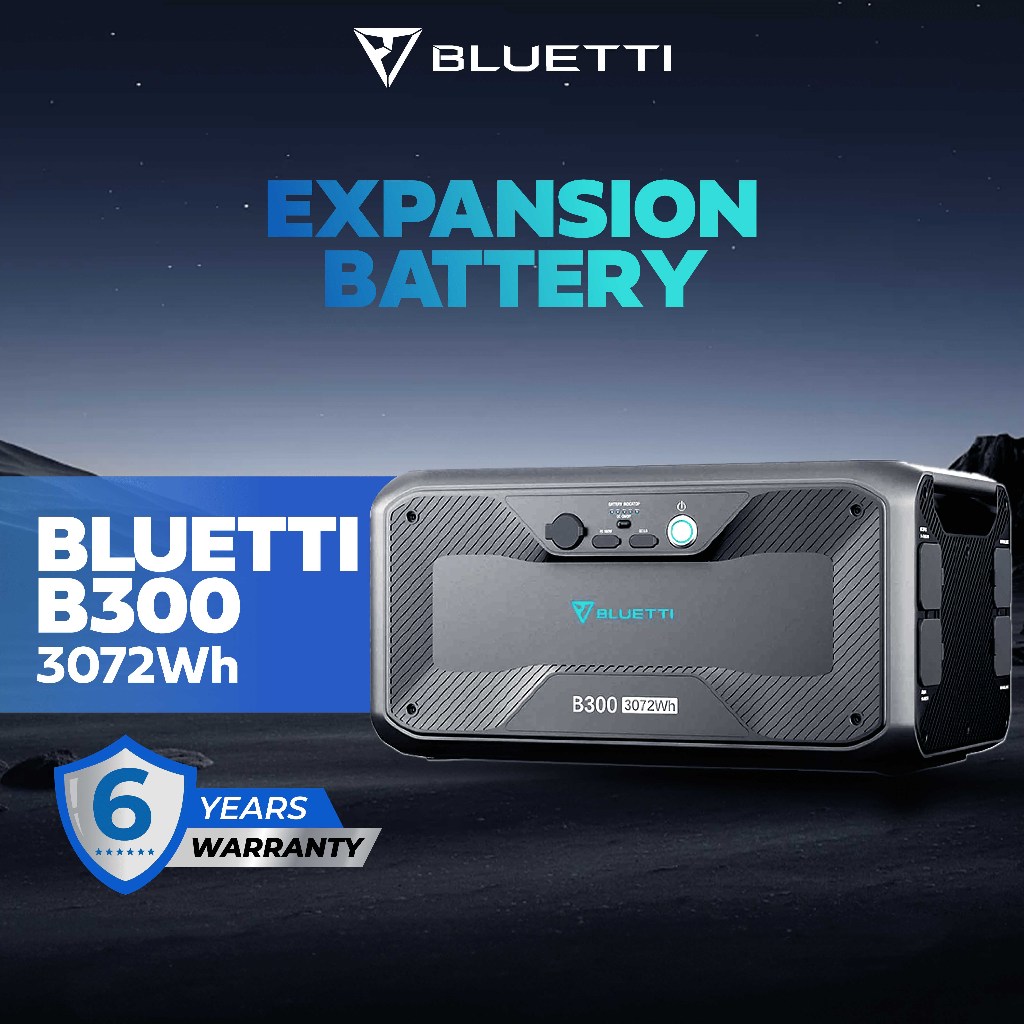 BLUETTI B300 Portable Power Station 3072Wh LiFePO4 Expansion Battery AC ...