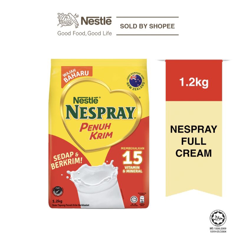 Nestle Nespray Full Cream Milk Powder (1.2kg) | Shopee Malaysia
