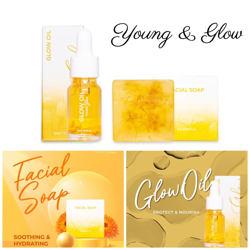 YOUNG & GLOW FACIAL SOAP & GLOW OIL | Shopee Malaysia