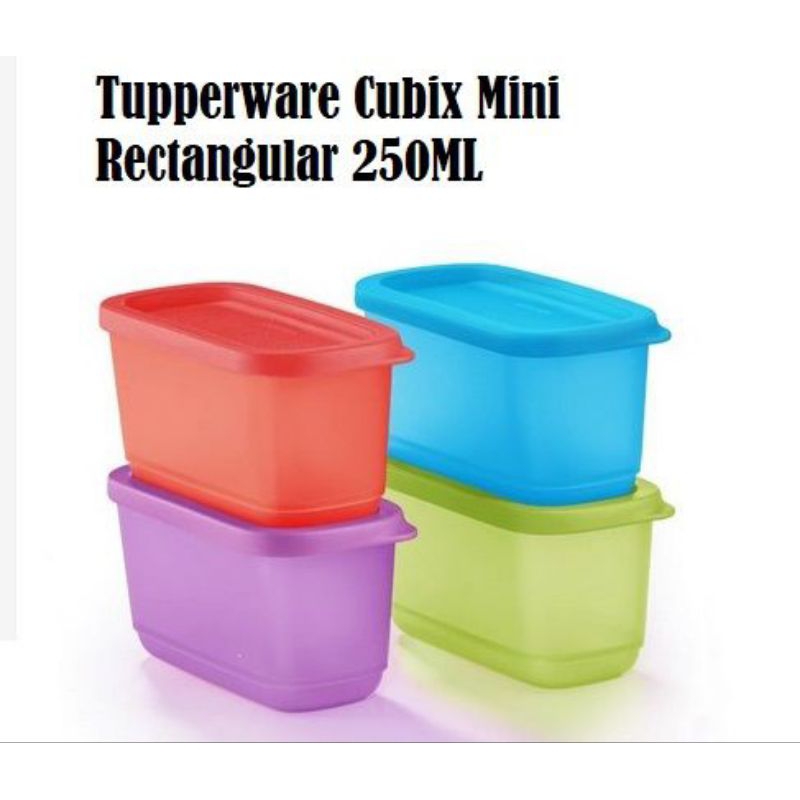 Cubix mini rectangular tupperware 250ml | Shopee Malaysia