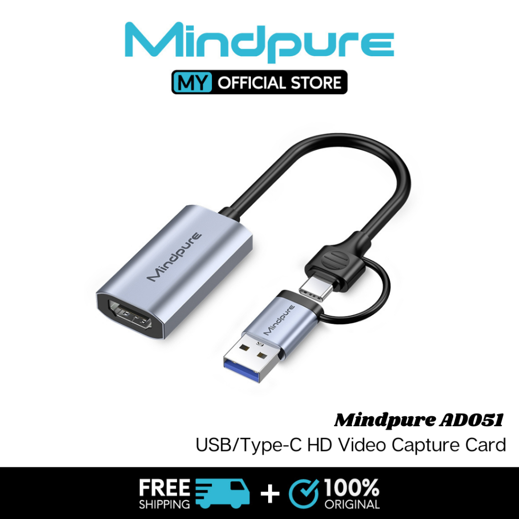 Mindpure AD051 USB/Type-c HD video capture card | Shopee Malaysia