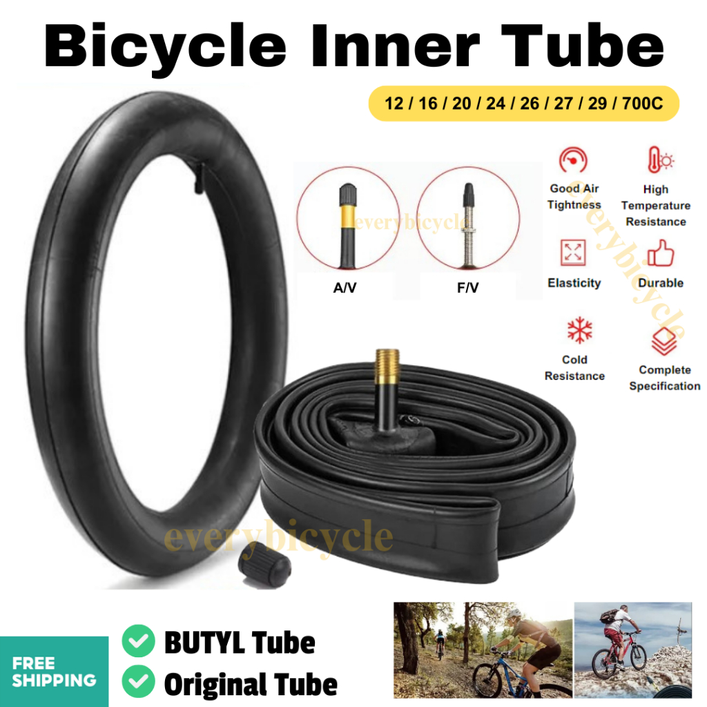 Bicycle Inner Tube Tyre Butyl Natural Rubber Tiub Dalam Tayar Basikal ...