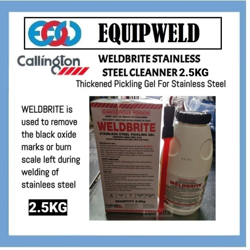 CALLINGTON WELDBRITE THICKENED PICKLING GEL PASTE ACID FOR STAINLESS ...