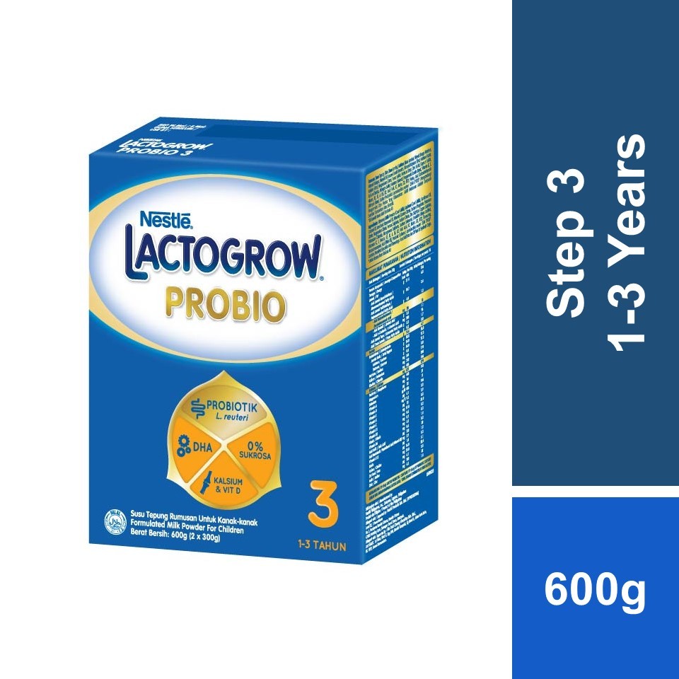 Nestle Lactogrow Probio 3 Milk Powder 600g | Shopee Malaysia