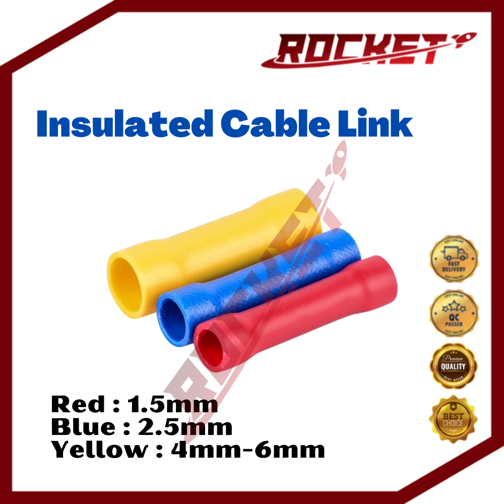 Insulated Link Cable Link 1.5mm 2.5mm 4mm 6mm Insulation Connector Butt ...