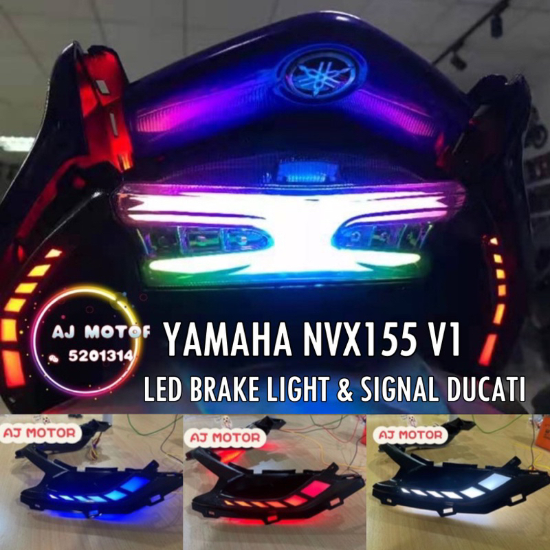 YAMAHA NVX155 NVX V1 TAIL LAMP LED RAINBOW / TURN LIGHT SIGNAL DUCATI ...