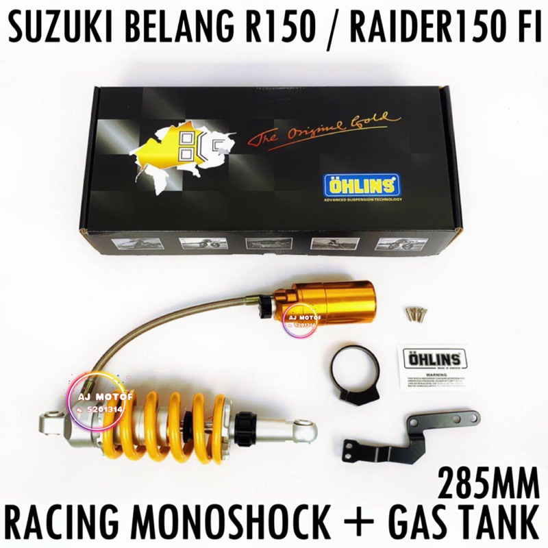 SUZUKI BELANG R150 RAIDER150 FI RACING MONOSHOCK GAS 285MM RAIDER ...