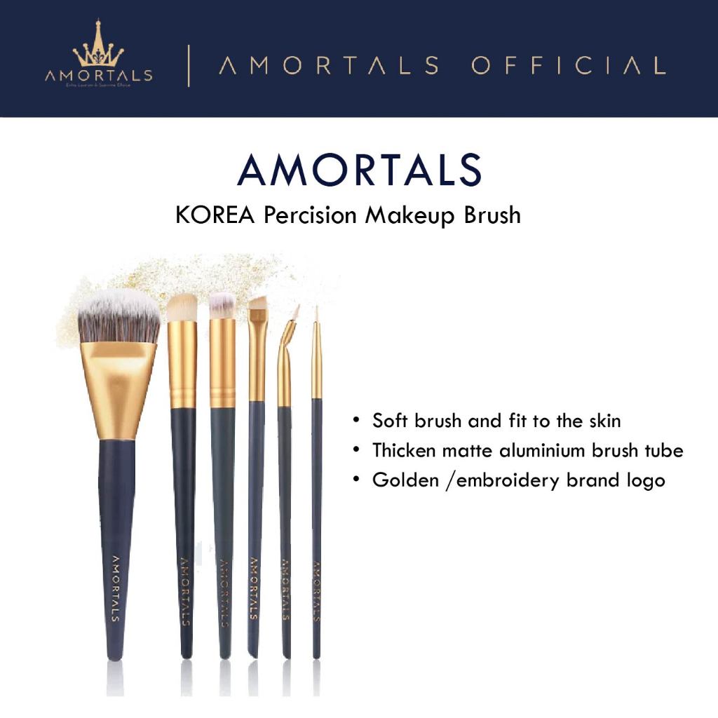 AMORTALS Precision Makeup Brush 尔木萄遮瑕刷眼线刷化妆刷细节圆头扁头眼影斜折角粉底刷 | Shopee ...