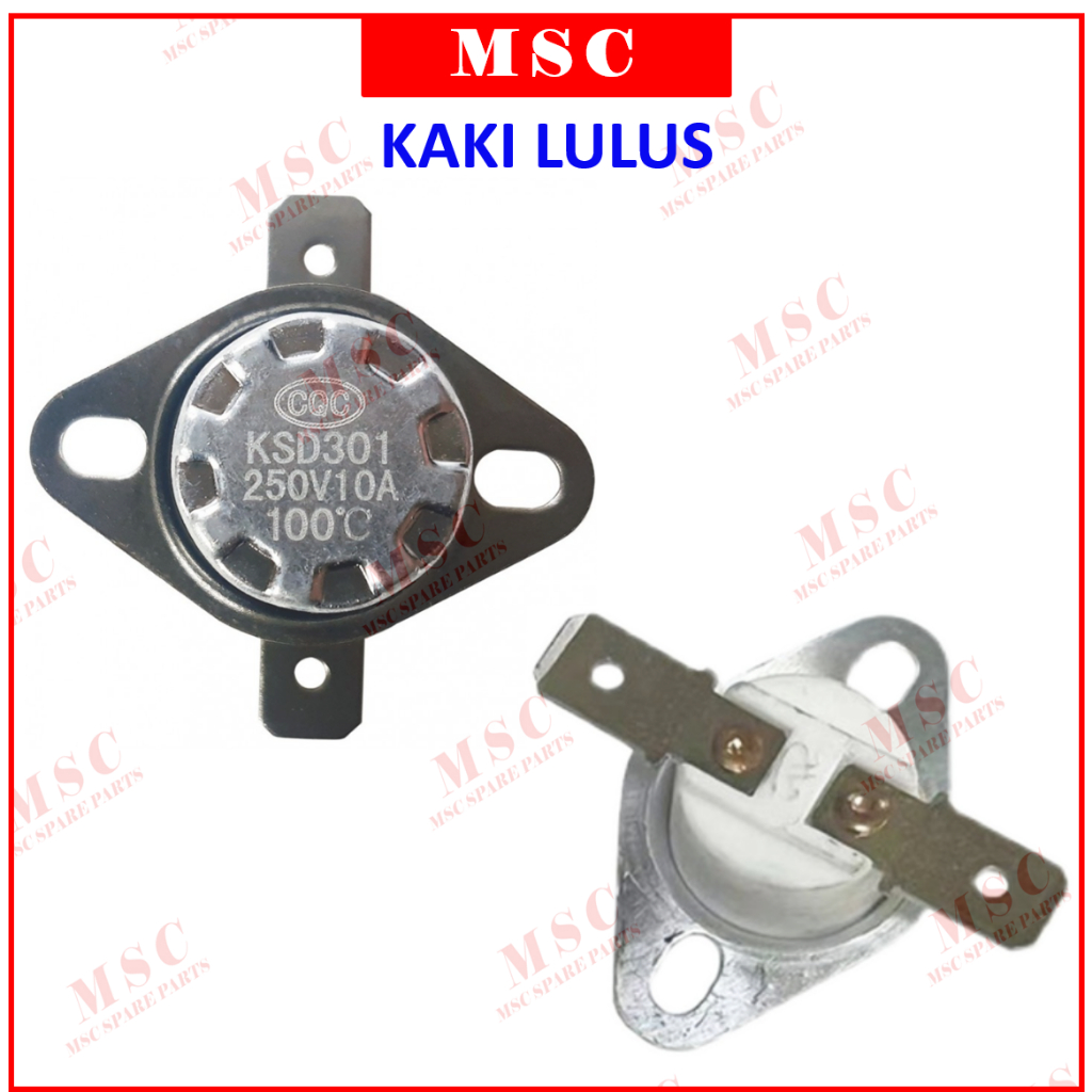 Water Heater KSD301 Flexible Thermostat NC 250V 10A 100C 250C | Shopee ...