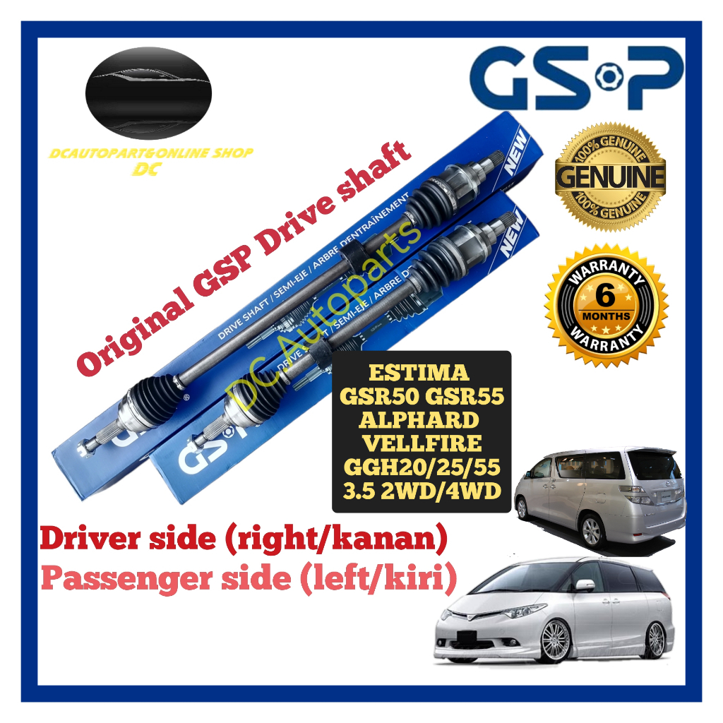 GSP DRIVE SHAFT TOYOTA ESTIMA 3.5 GSR50 GSR55 VELLFIRE ALPHARD 3.5 ...